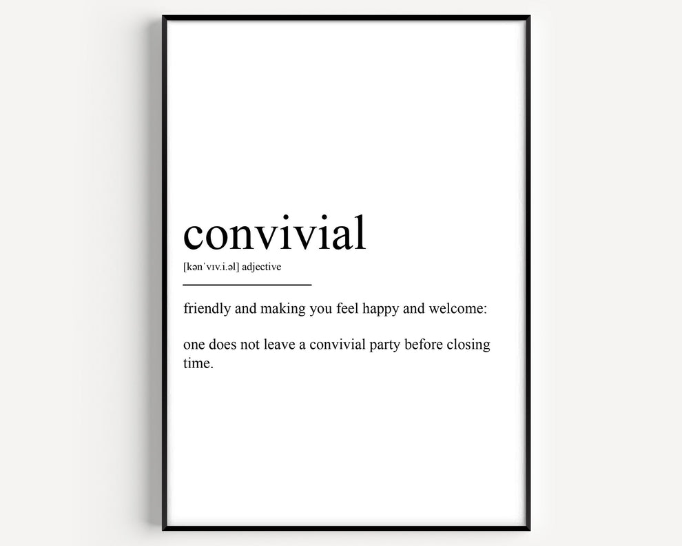 Convivial Definition Print - Magic Posters