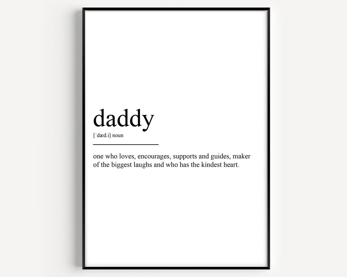 Daddy Definition Print - Magic Posters