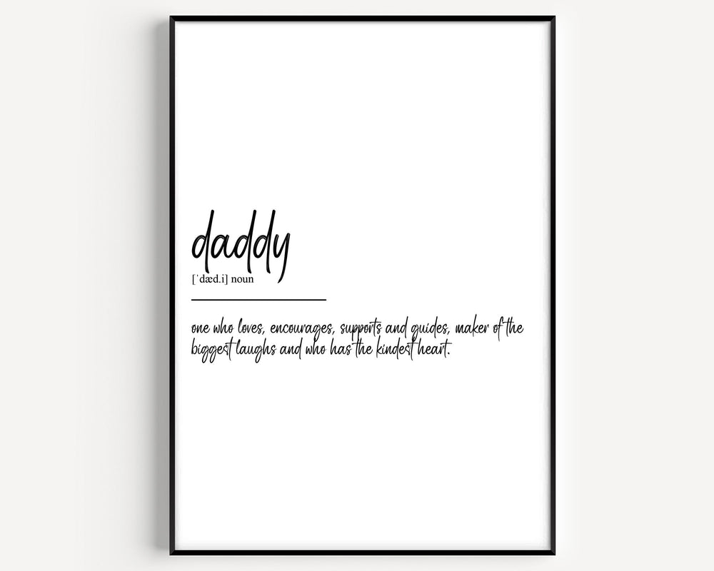 Daddy Definition Print - Magic Posters