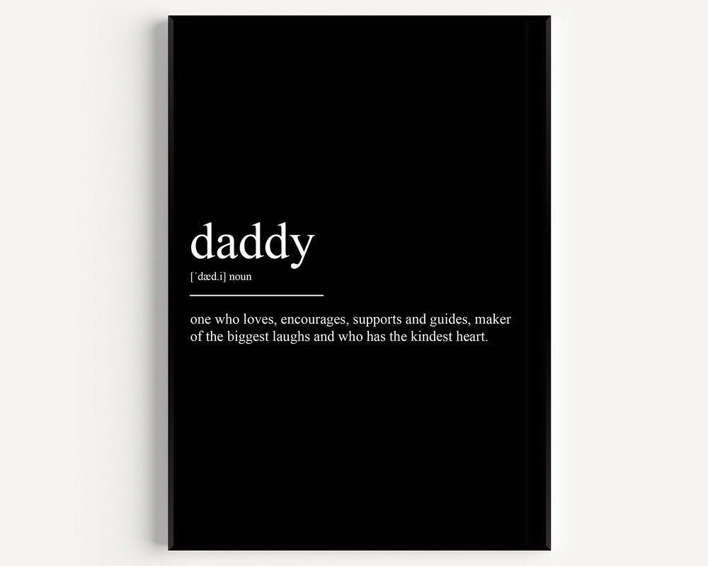 Daddy Definition Print - Magic Posters