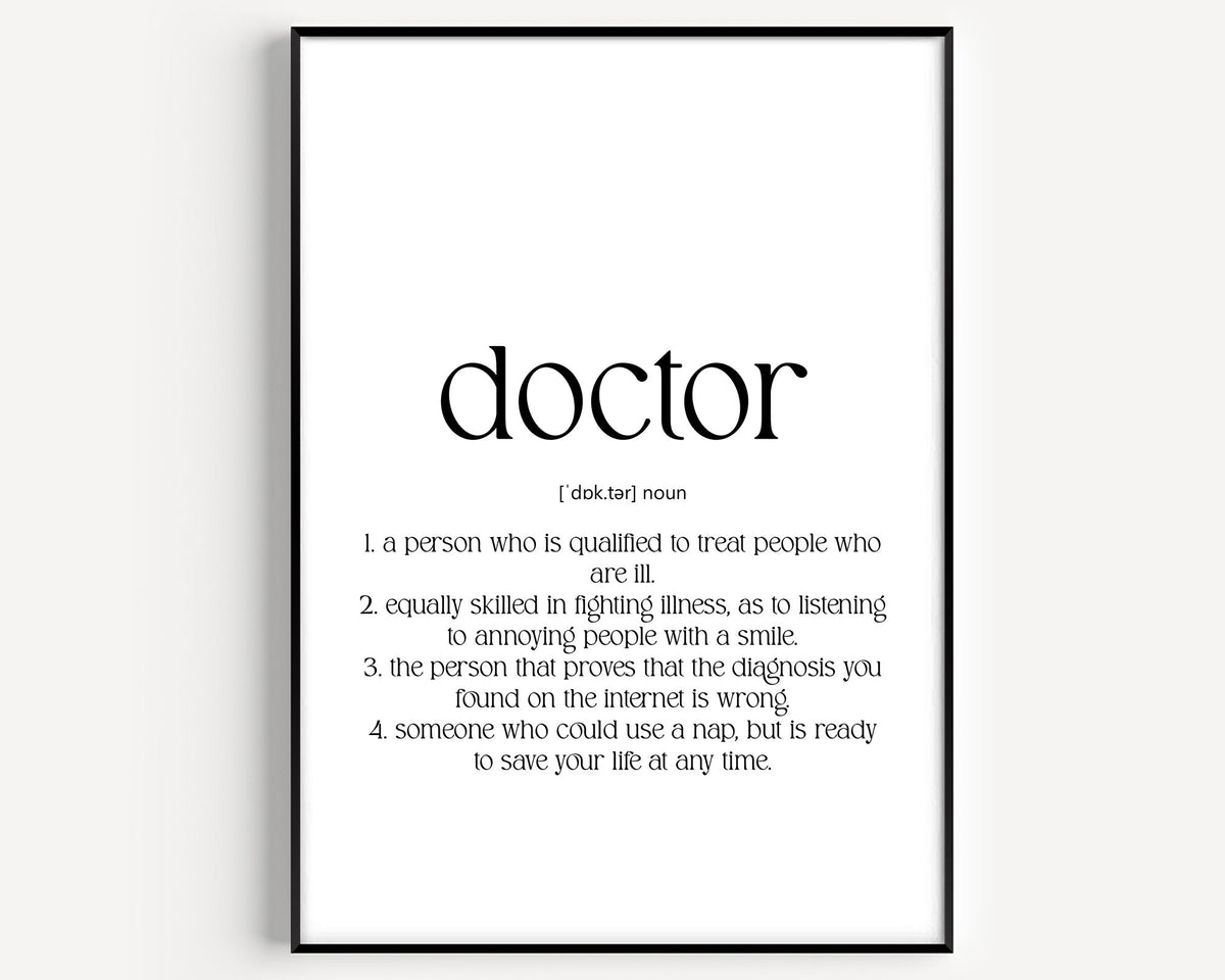 Doctor Definition Print V2 - Magic Posters