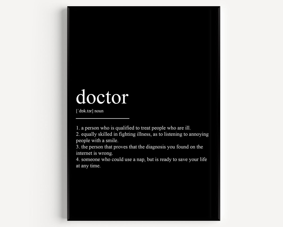 Doctor Definition Print V2 - Magic Posters