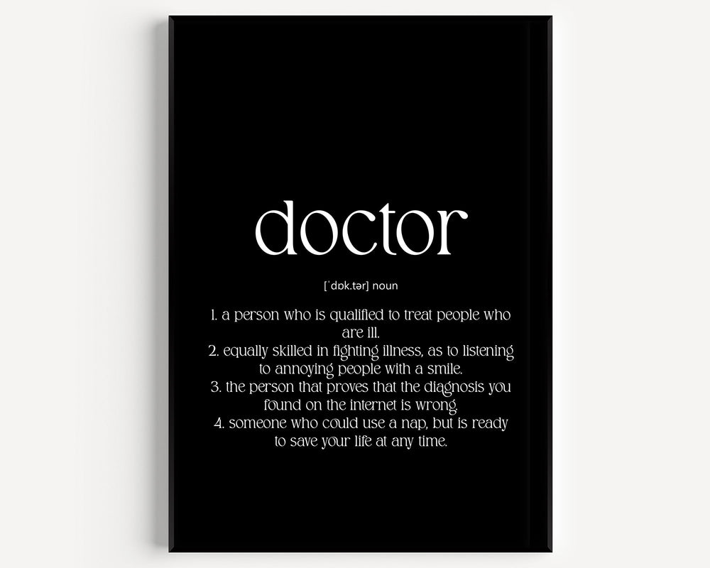 Doctor Definition Print V2 - Magic Posters