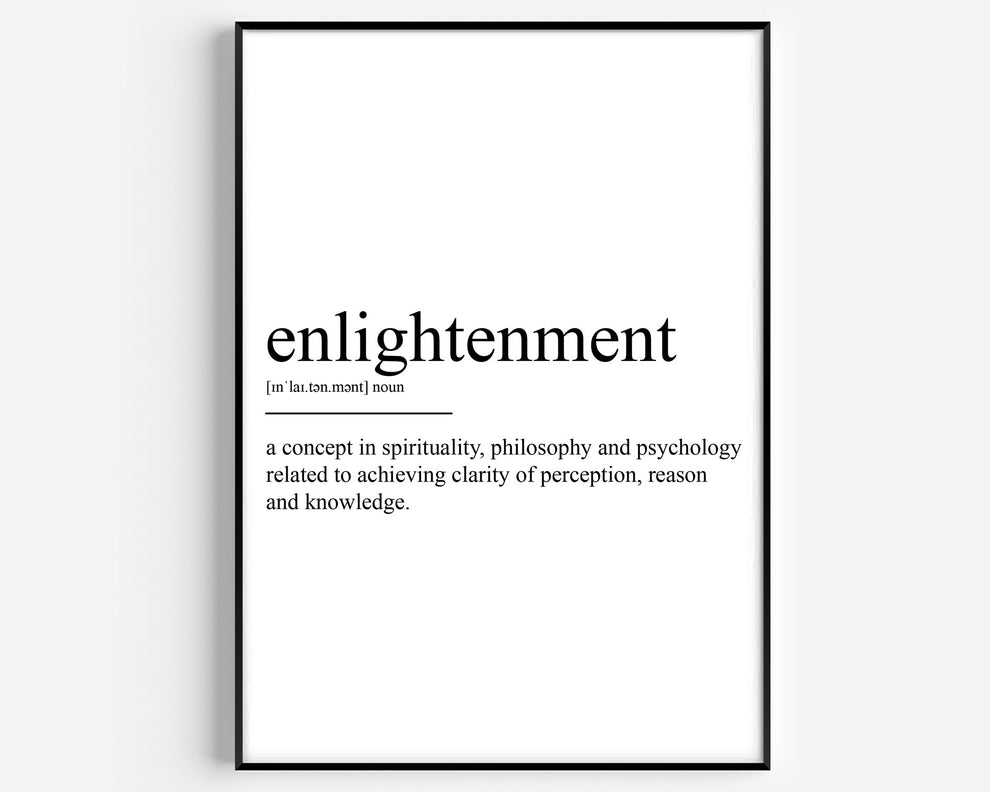 Enlightenment Definition Print - Magic Posters