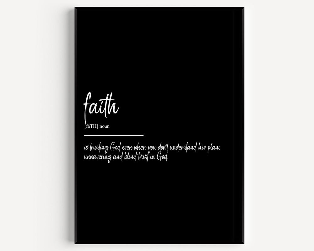 Faith Definition Print - Magic Posters