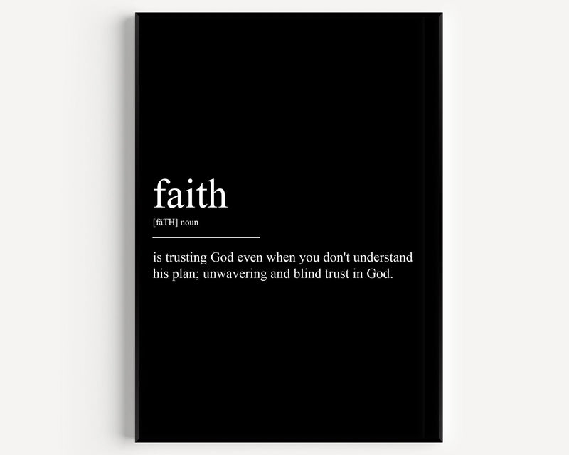 Faith Definition Print - Magic Posters