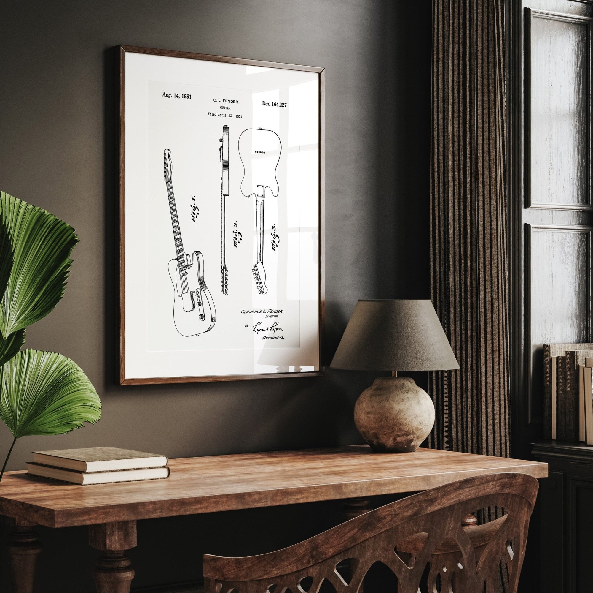 Fender Telecaster 1951 Guitar Patent Print - Magic Posters