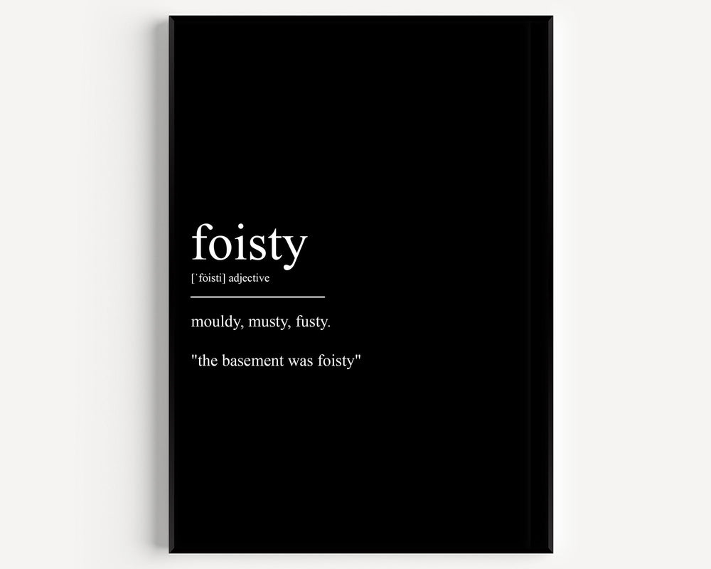 Foisty Definition Print - Magic Posters