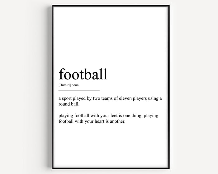 Football Definition Print - Magic Posters