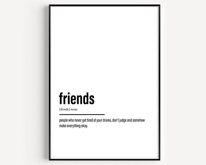 Friends Definition Print Magic Posters