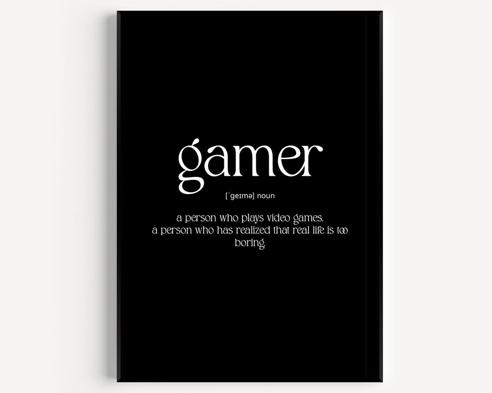 Gamer Definition Print - Magic Posters