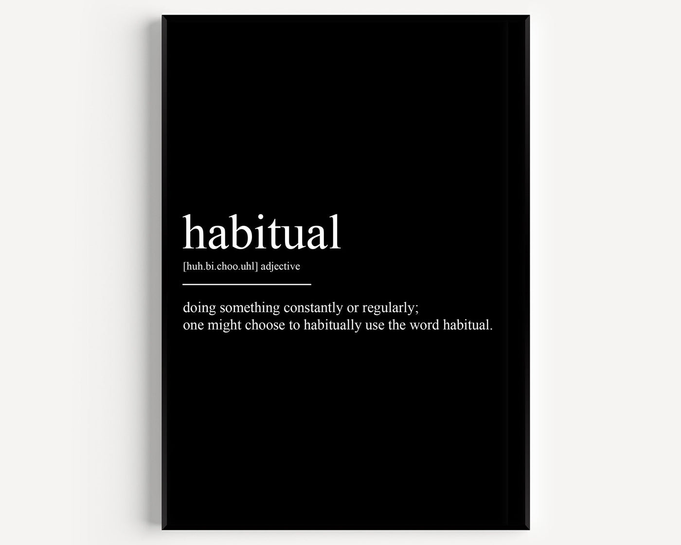 Habitual Definition Print - Magic Posters