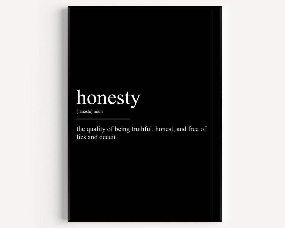 Honesty Definition Print - Magic Posters