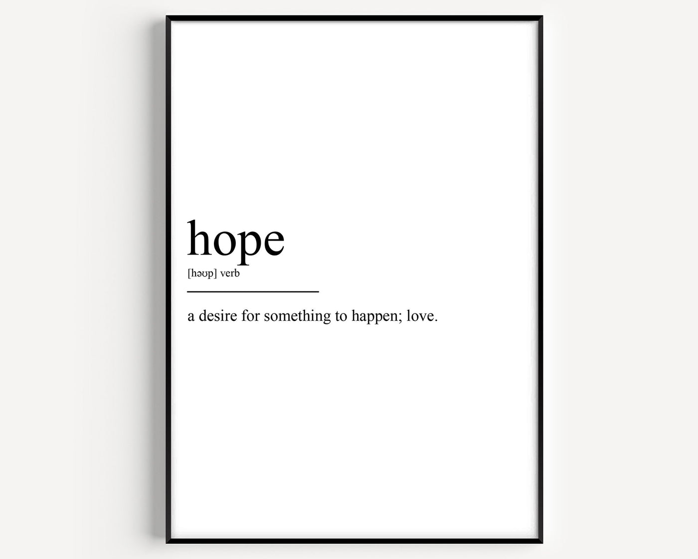Hope Definition Print - Magic Posters