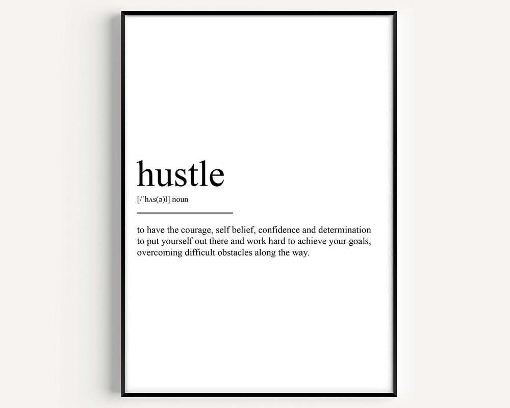 Hustle Definition Print - Magic Posters