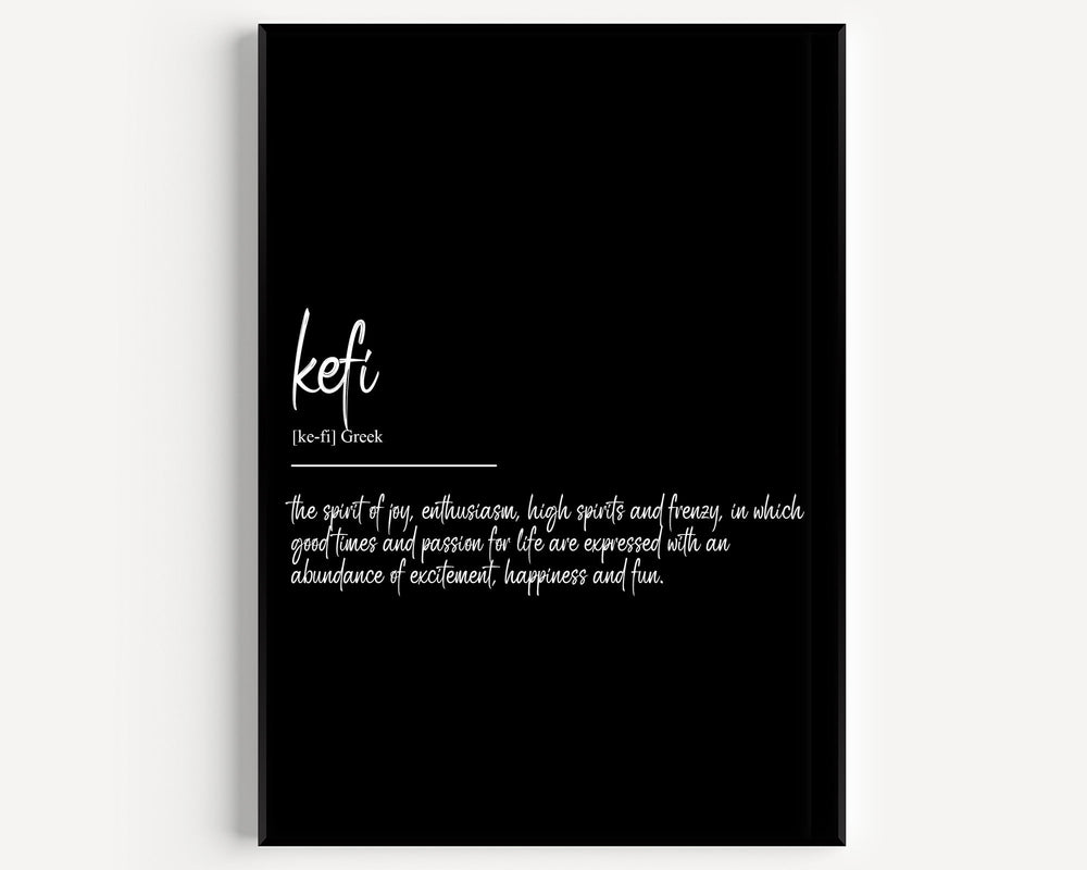 Kefi Definition Print - Magic Posters