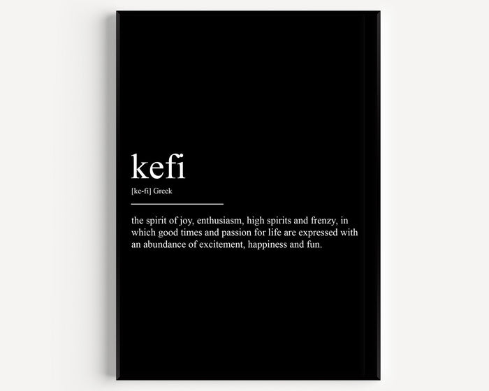 Kefi Definition Print - Magic Posters