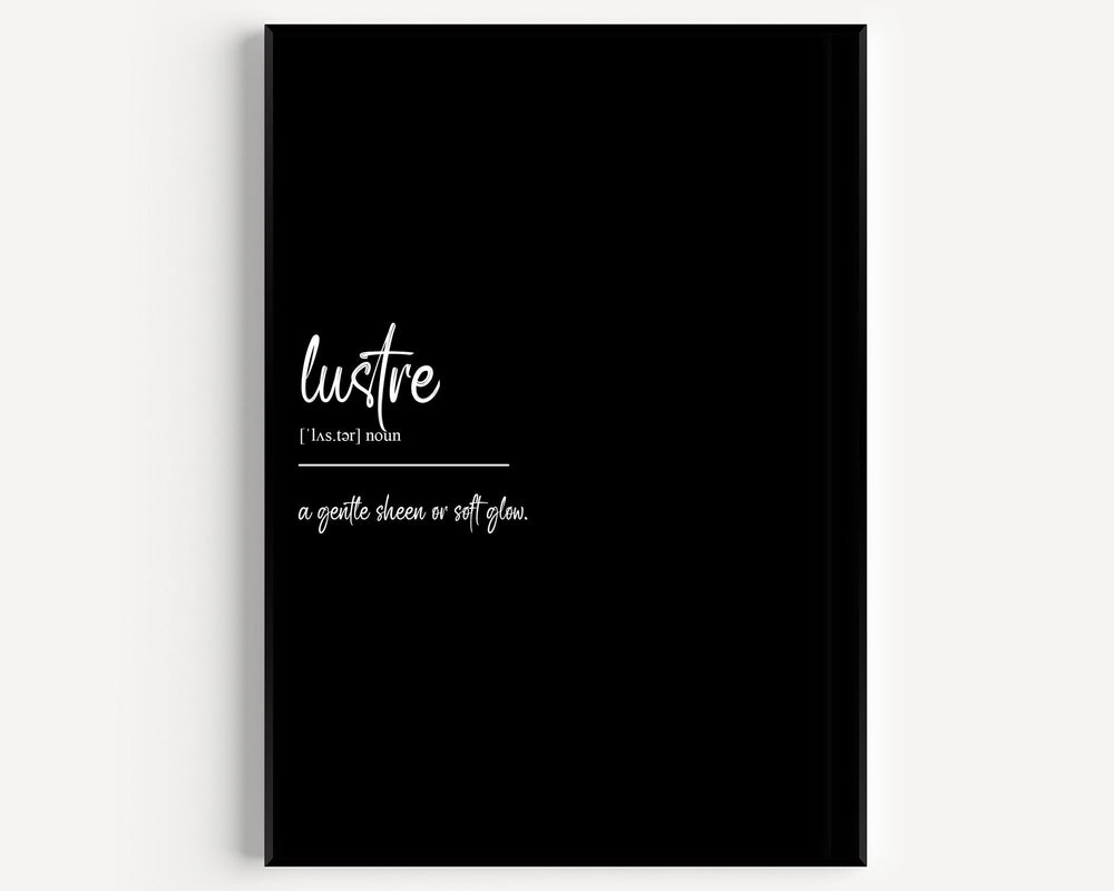 Lustre Definition Print - Magic Posters