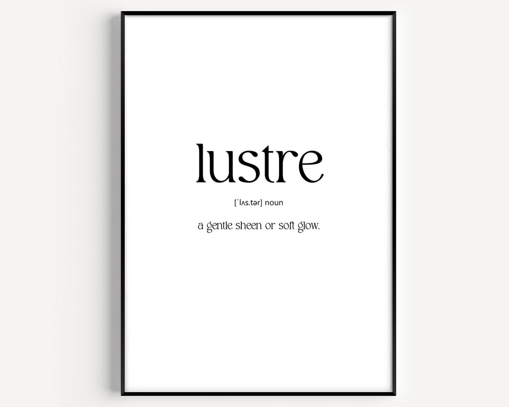 Lustre Definition Print - Magic Posters