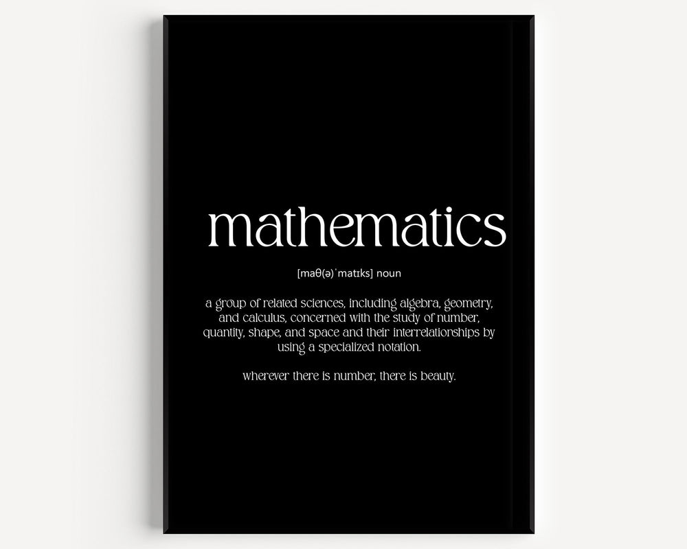 Mathematics Definition Print - Magic Posters