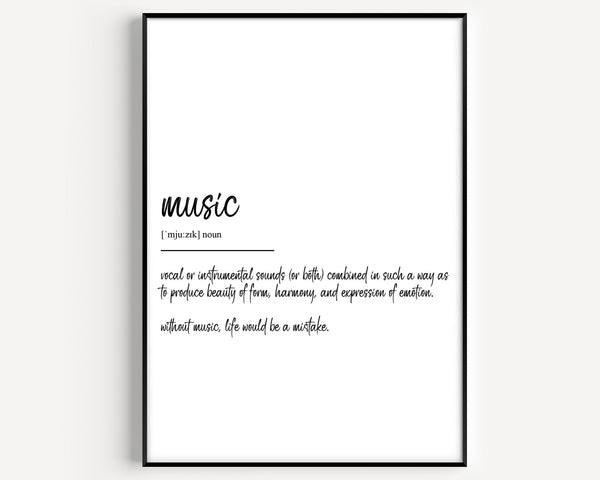 Music Definition Print - Magic Posters