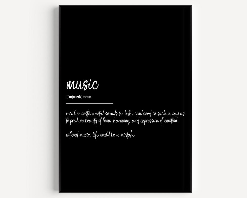 Music Definition Print - Magic Posters