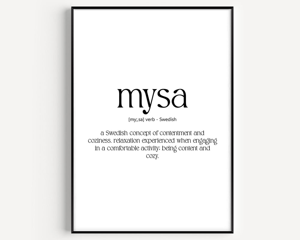 Mysa Definition Print - Magic Posters