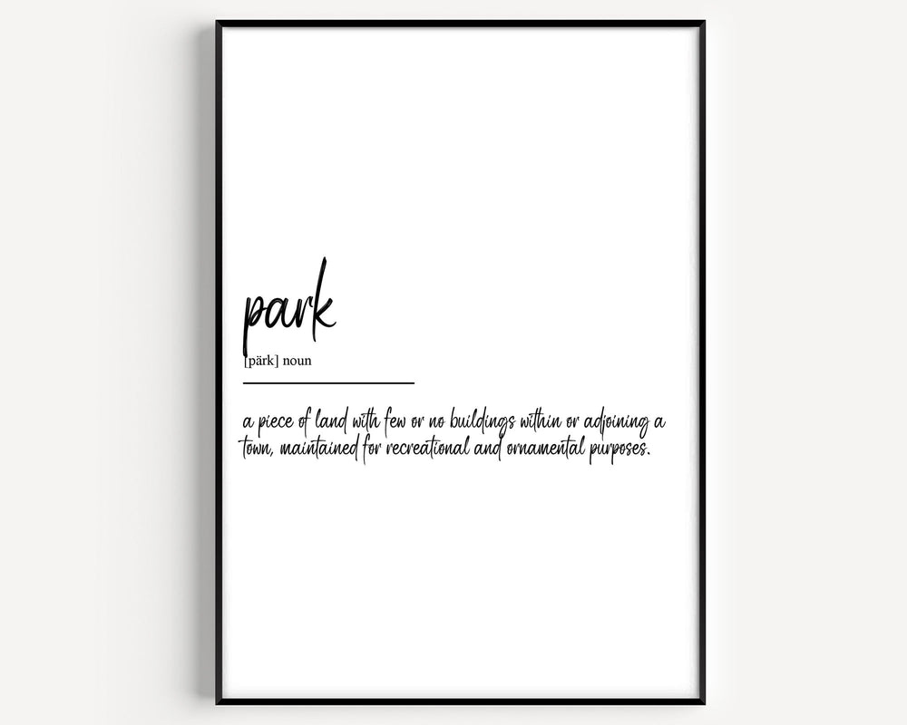 Park Definition Print - Magic Posters