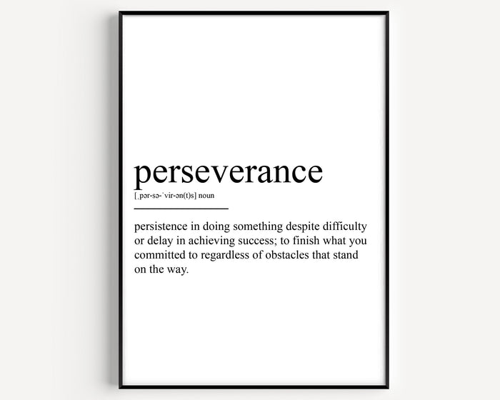 Perseverance Definition Print - Magic Posters