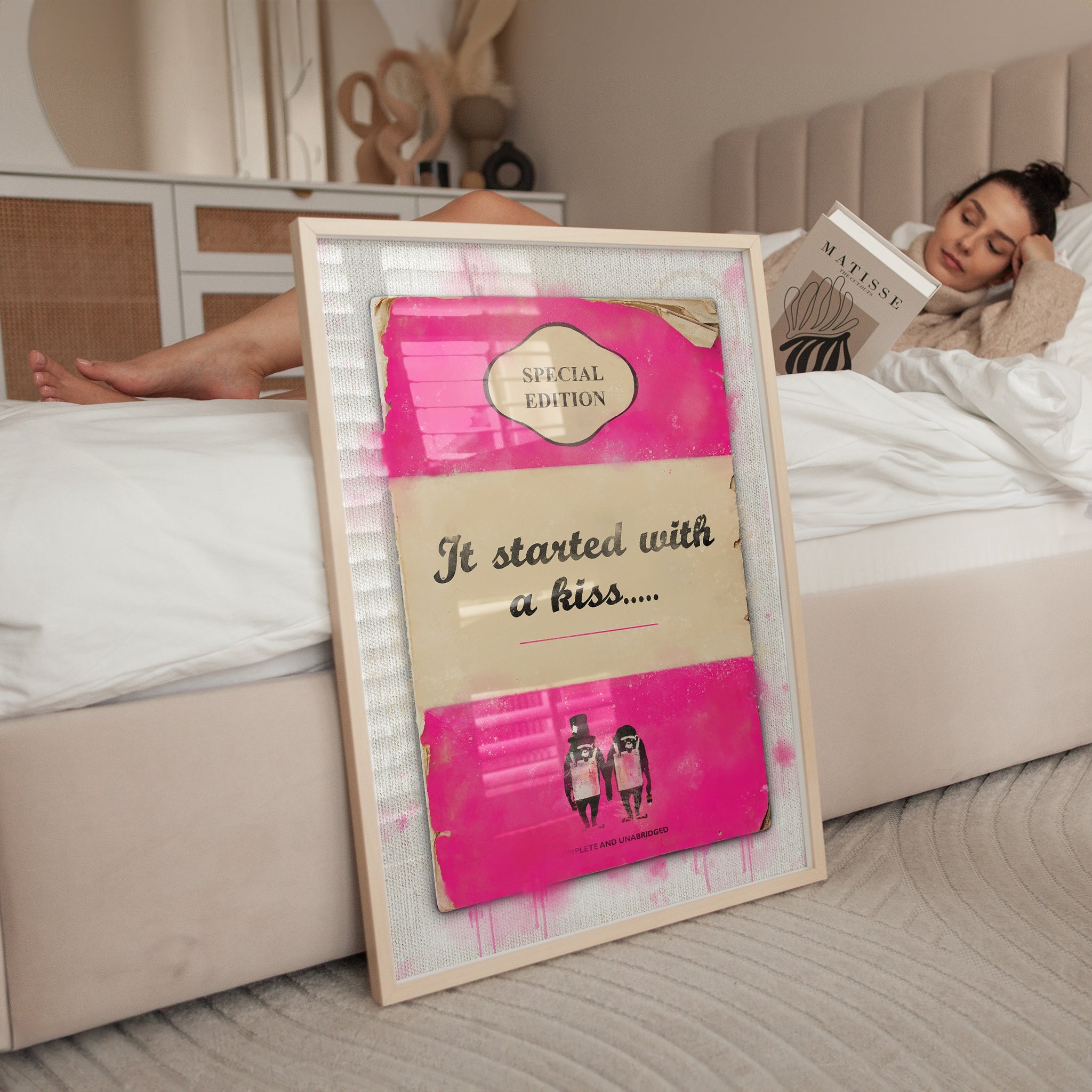 Personalised It Started With A Kiss Book Cover Art Print Magic Posters