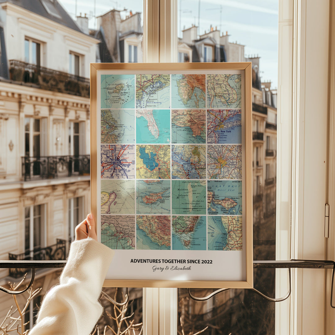 Personalised Travel Map Prints - Magic Posters