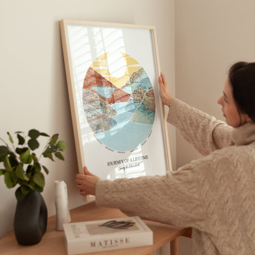 Personalised Travel Map Prints - Magic Posters