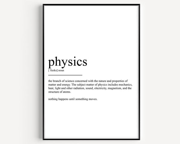 Physics Definition Print - Magic Posters