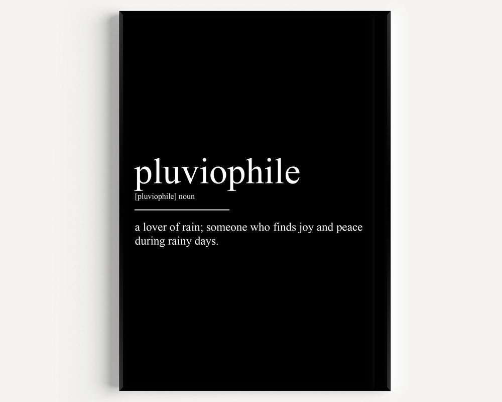 Pluviophile Definition Print V2 - Magic Posters