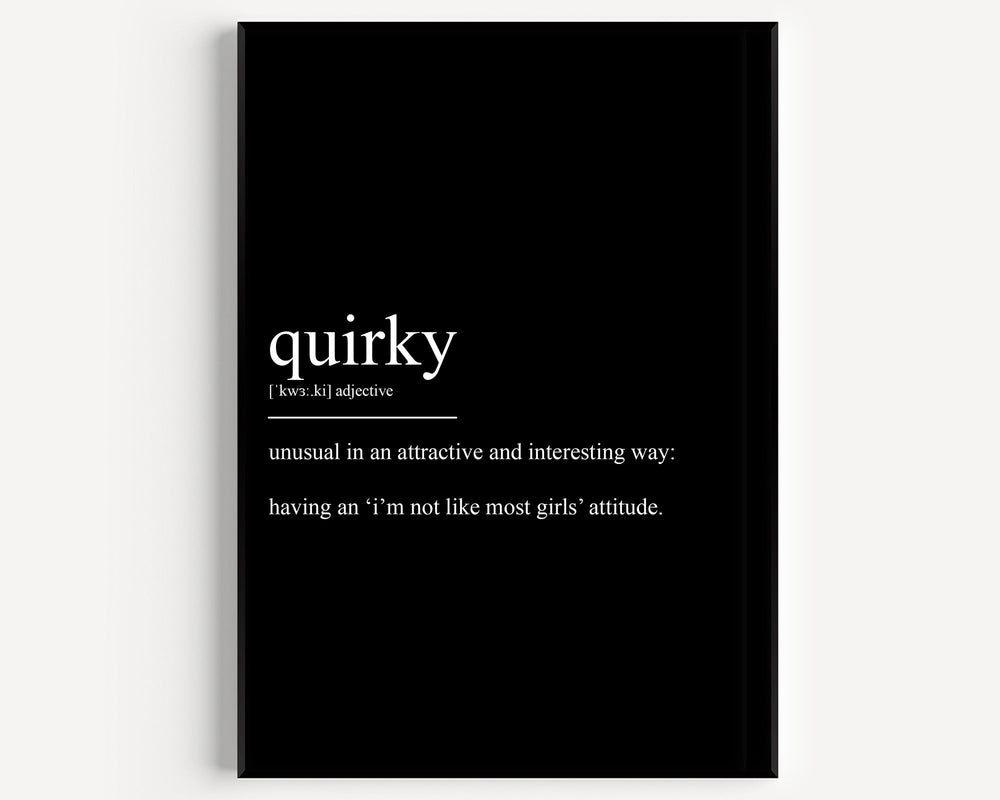Quirky Definition Print - Magic Posters