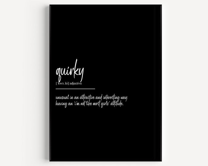 Quirky Definition Print - Magic Posters