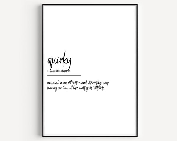 Quirky Definition Print - Magic Posters