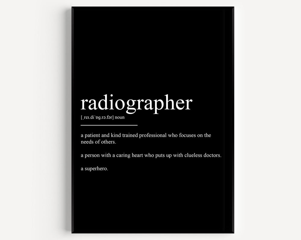 Radiographer Definition Print - Magic Posters
