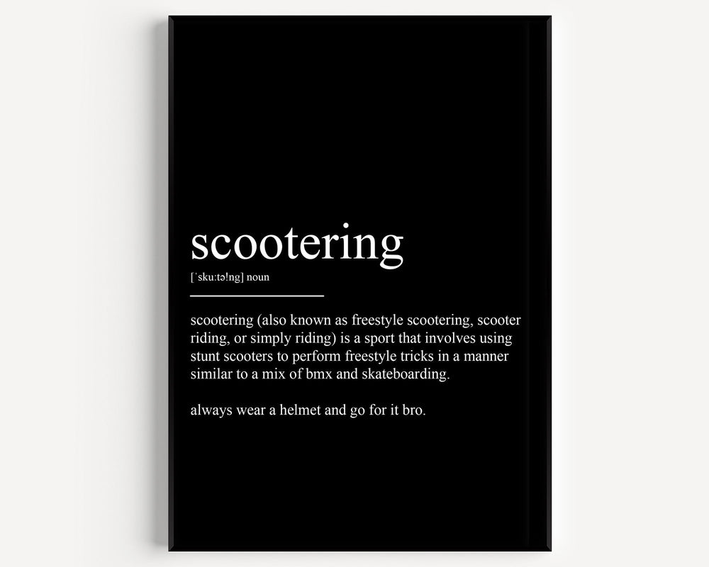 Scootering Definition Print - Magic Posters