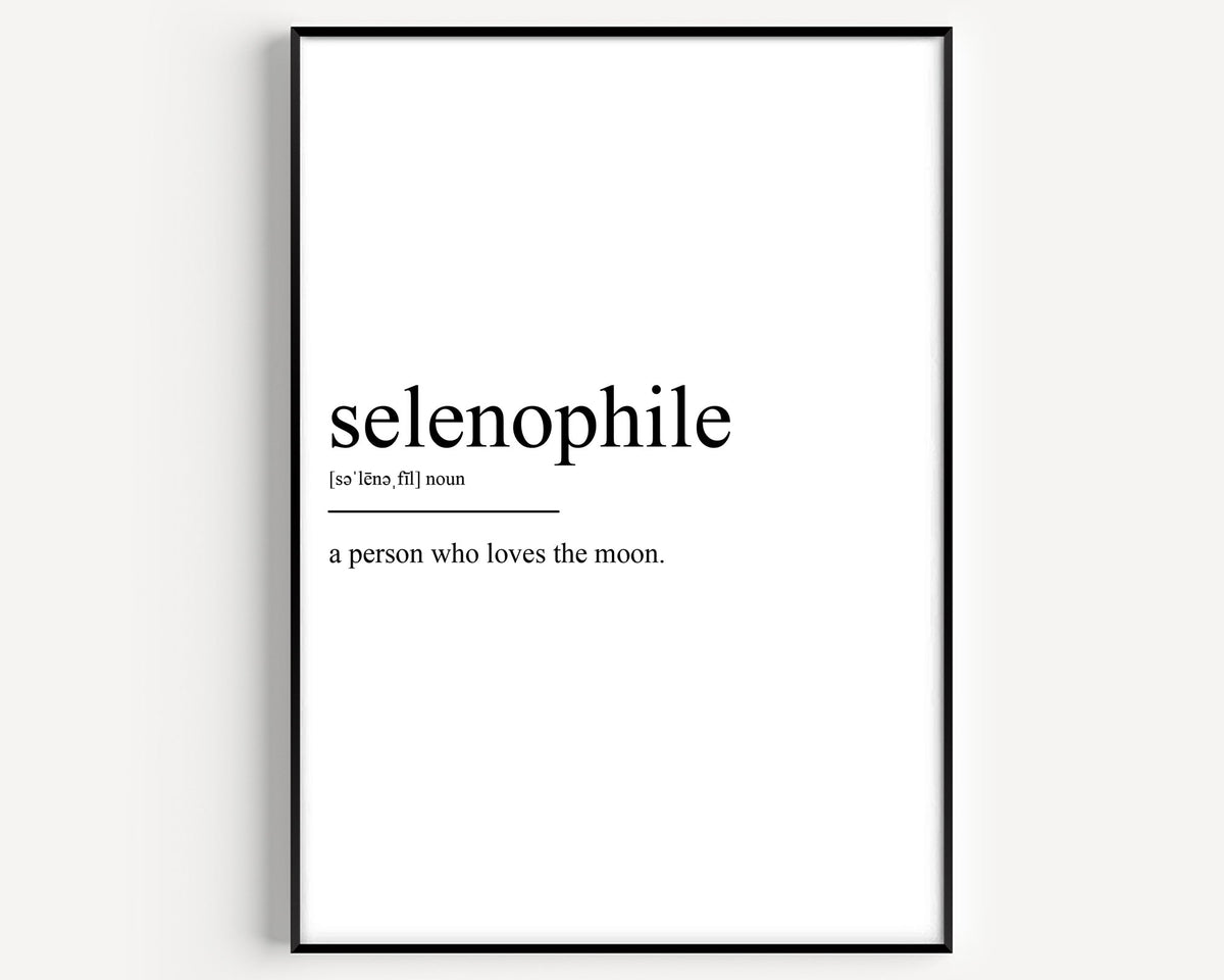 Selenophile Definition Print - Magic Posters