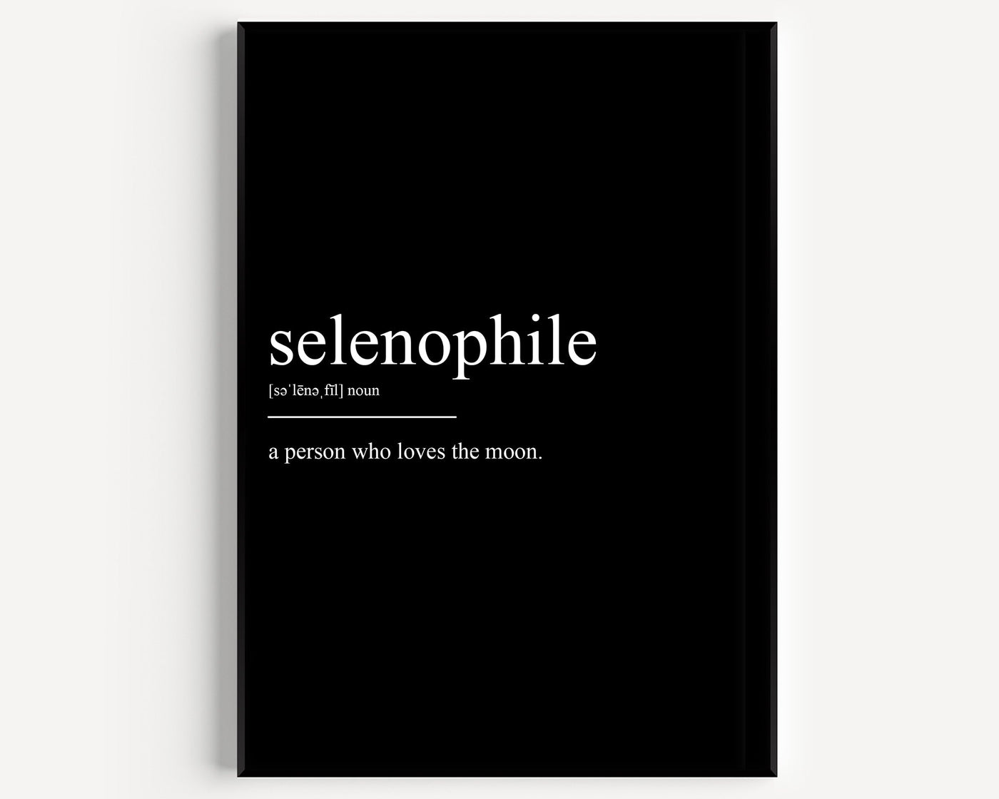 Selenophile Definition Print - Magic Posters