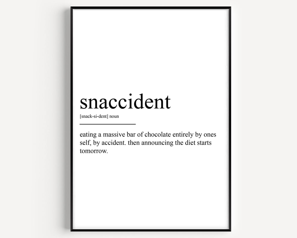 Snaccident Definition Print V3 - Magic Posters