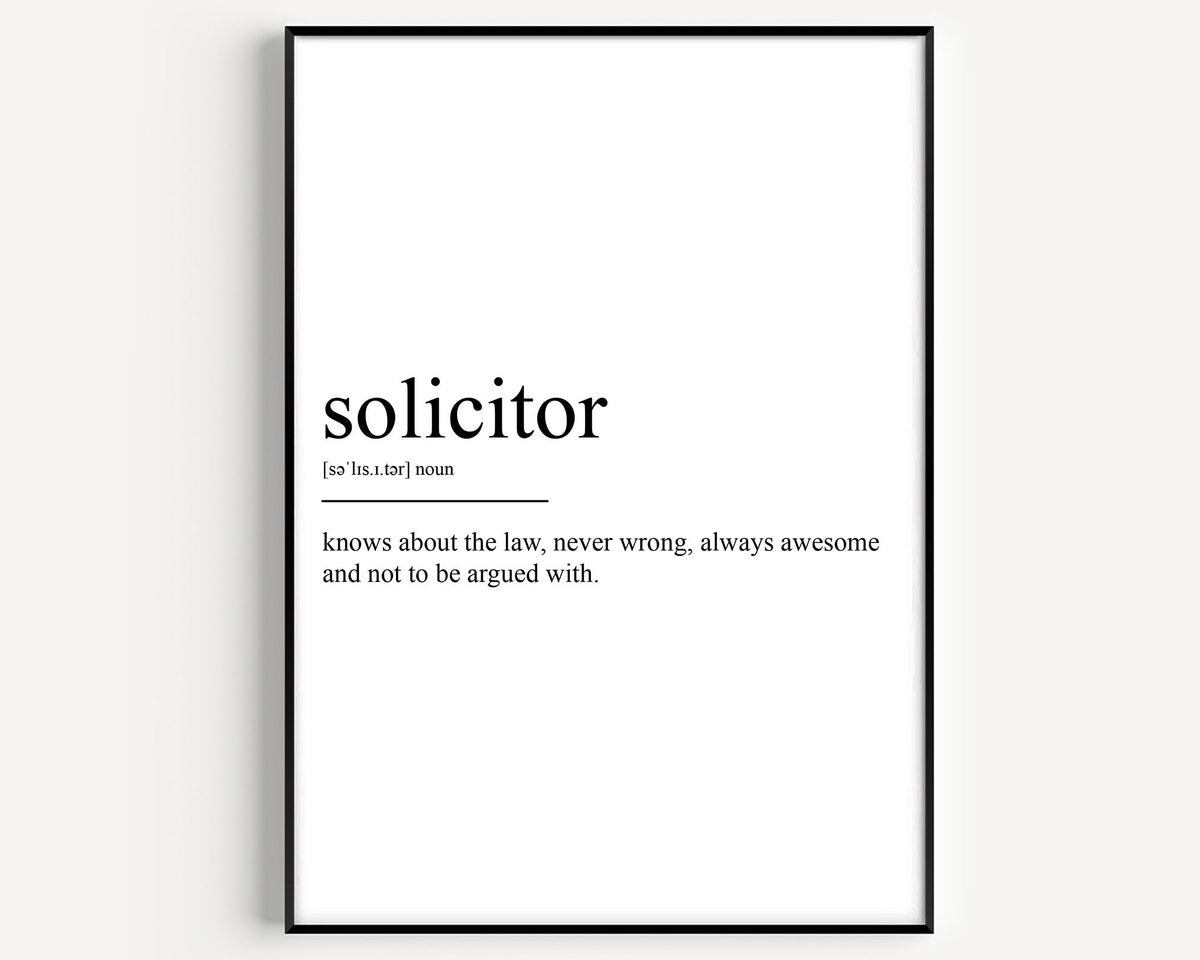 Solicitor Definition Print - Magic Posters