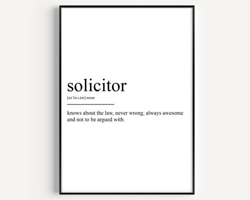 Solicitor Definition Print - Magic Posters