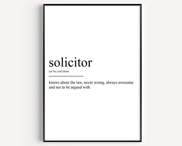 Solicitor Definition Print - Magic Posters