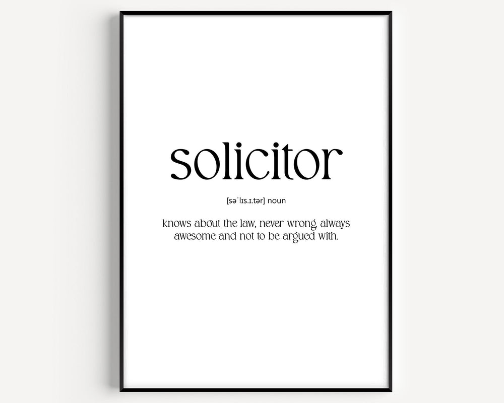 Solicitor Definition Print - Magic Posters