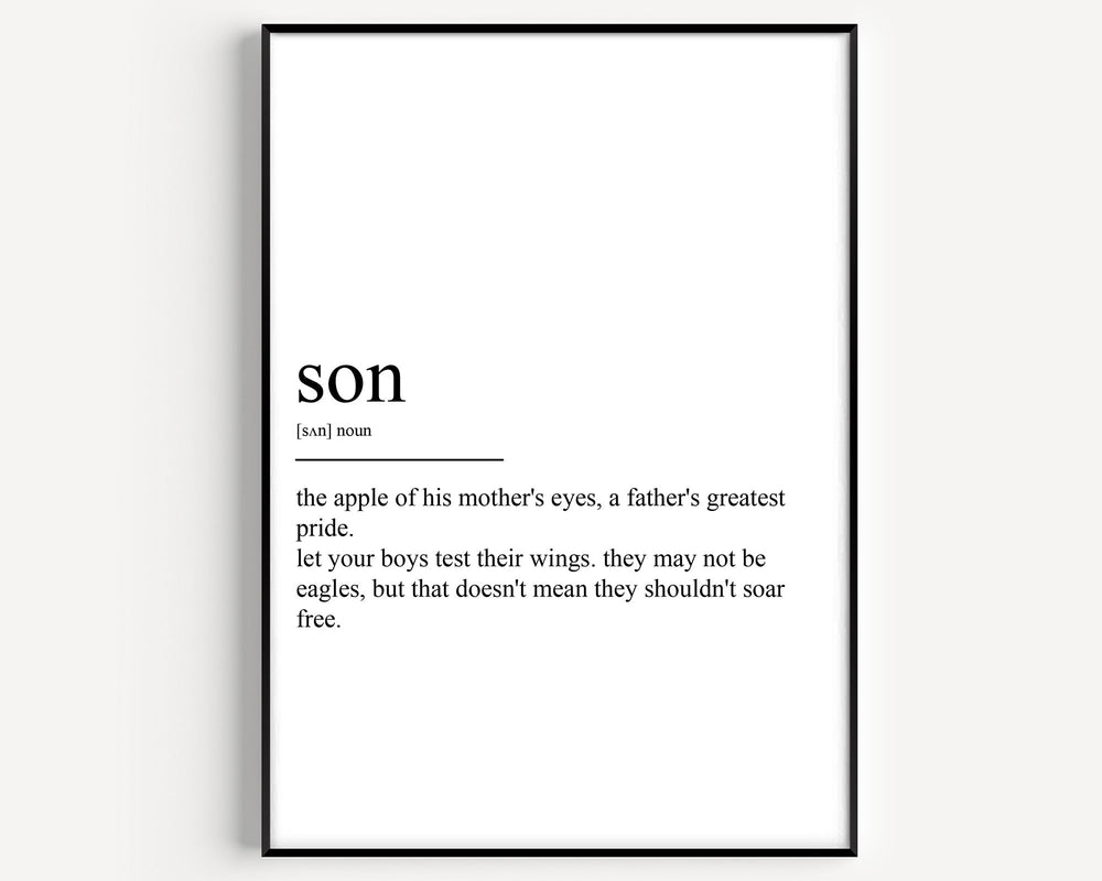 Son Definition Print - Magic Posters
