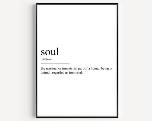 Soul Definition Print - Magic Posters