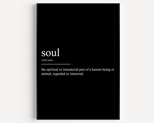 Soul Definition Print - Magic Posters