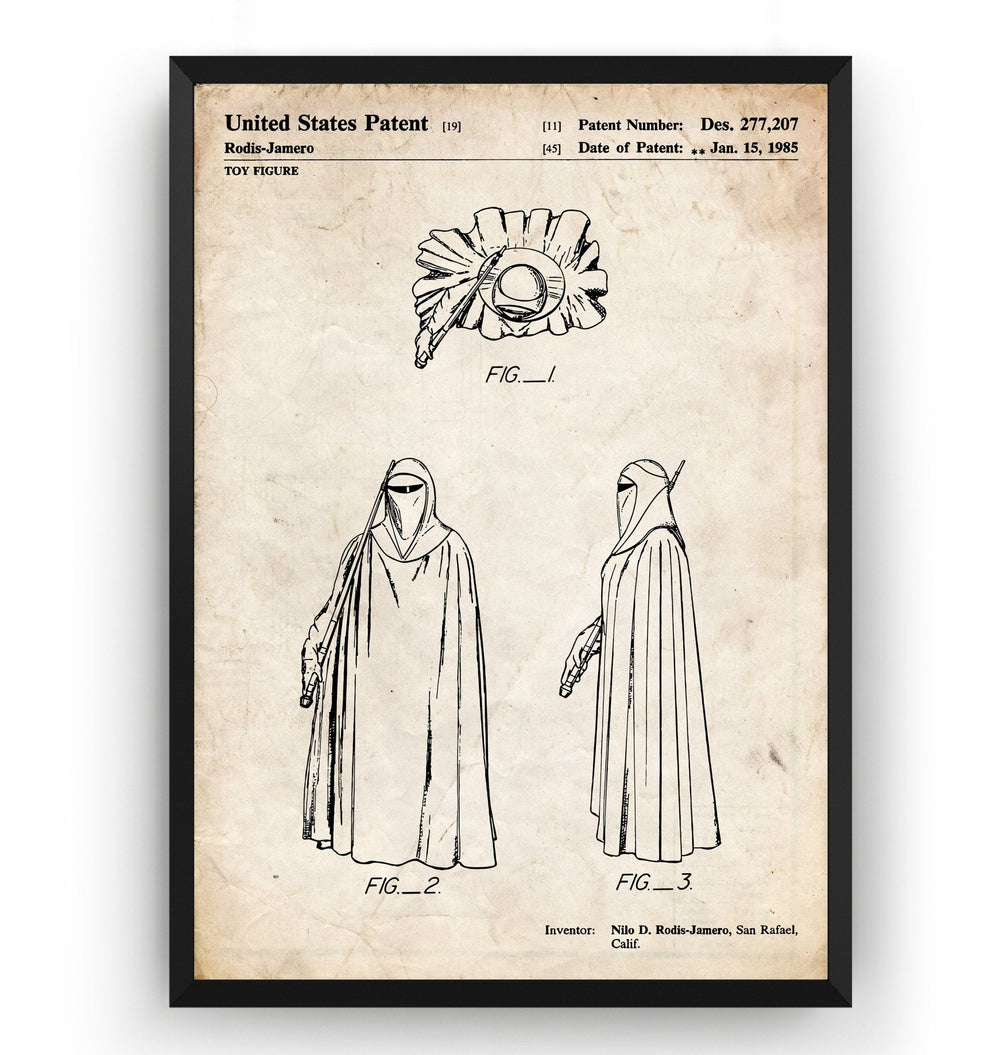 Star Wars Imperial Guard 1985 Patent Print - Magic Posters
